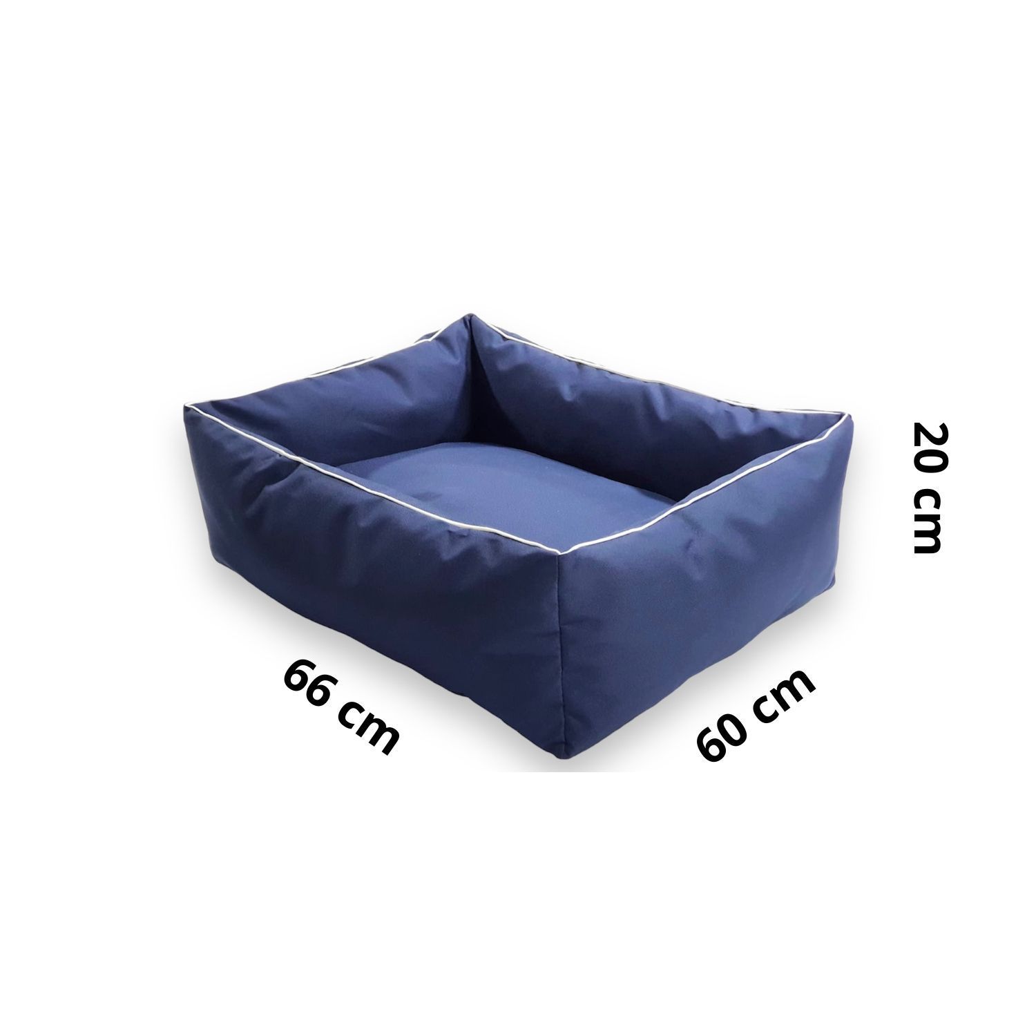 Cama para Perros Rectangular Lona 66x60x20cm Mediana Azul Border ...