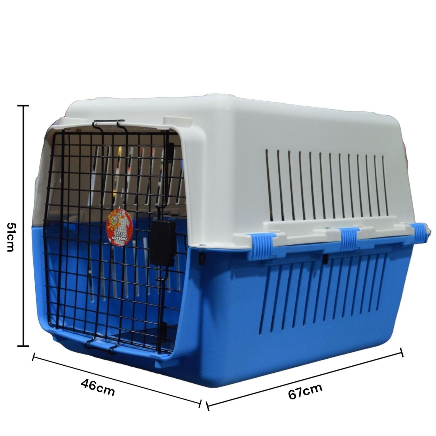 Guacal Para Mascotas Importado 67X46X51Cm Pequeña Azul Claro ...