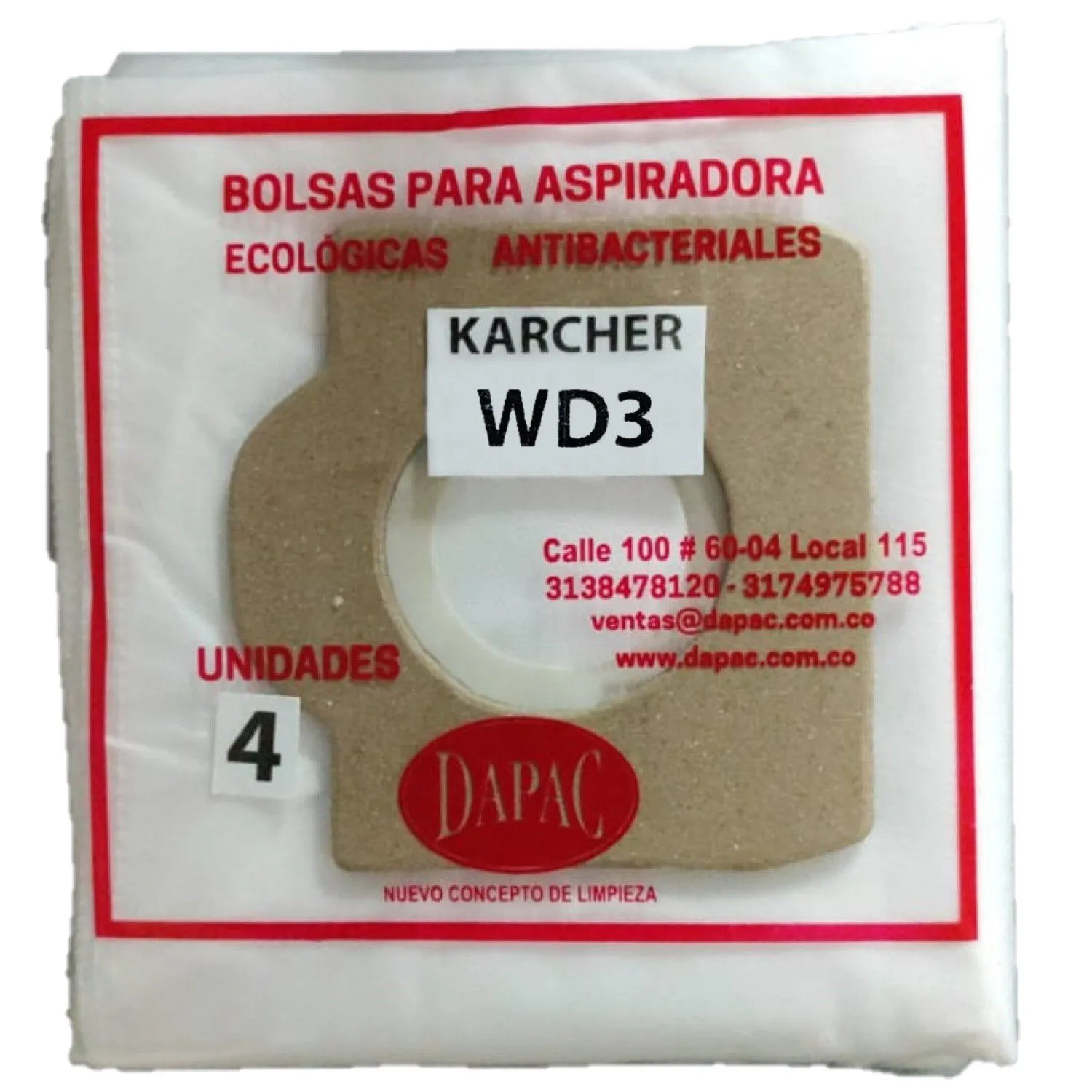 Bolsas Aspiradora Karcher Wd3 4 Unidades - Homecenter.com.co