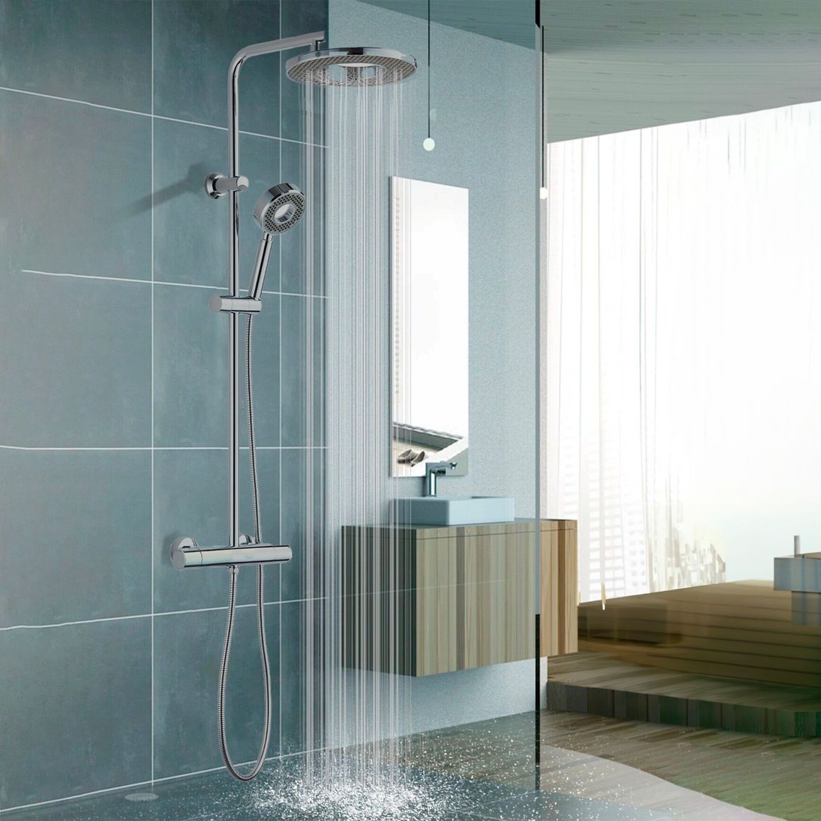 Columna Ducha Fiordo Cromado - Homecenter.com.co
