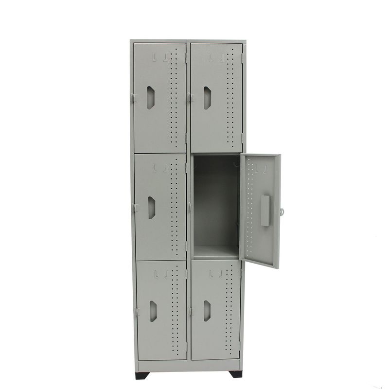 Locker 6 Puestos Gris Agatha Puertas Gris Agatha | falabella.com