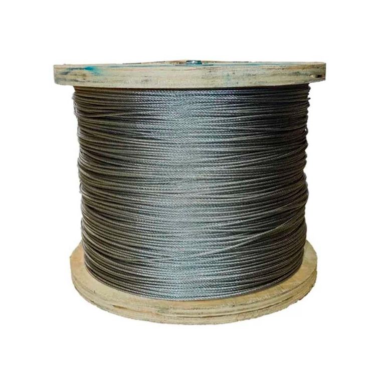 Cable Guaya en Acero Galvanizado 1/16 (1,59 mm) x 100 metros, alma acero, Construcción: 7 x 7 ...
