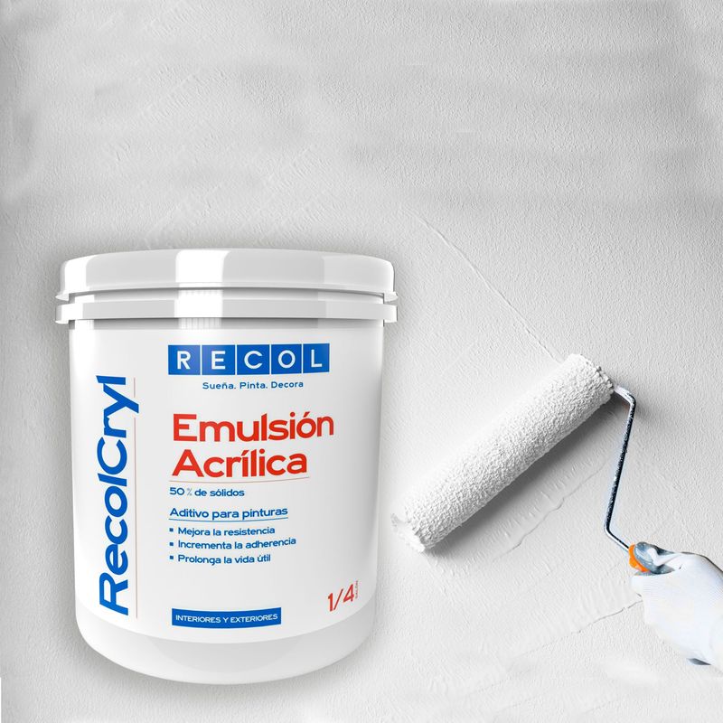 Imprimante Acrilico para Interior y Exterior Recolcryl Recol 1/4 galón ...