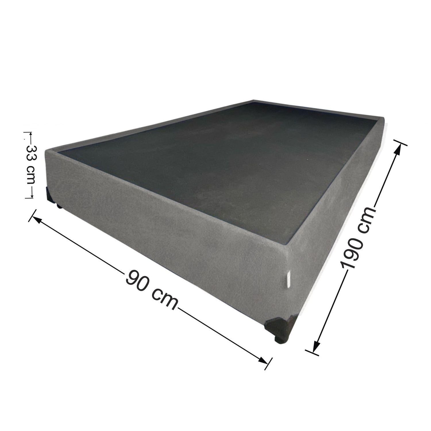 Base Cama Wide 90x190x33 Entera con Pestaña Plata - Homecenter.com.co