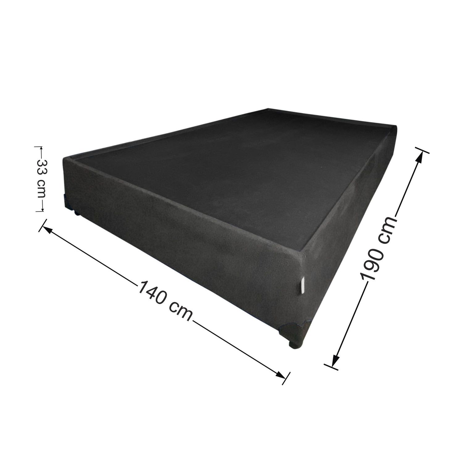 Base Cama Wide Doble 140x190x33 Entera con PestañaGrafito - Homecenter ...