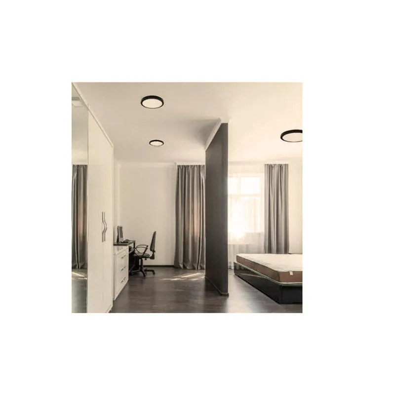 Panel Led Sobreponer Redondo Negro 12w Luz Calida Certificado ILUMAX ...