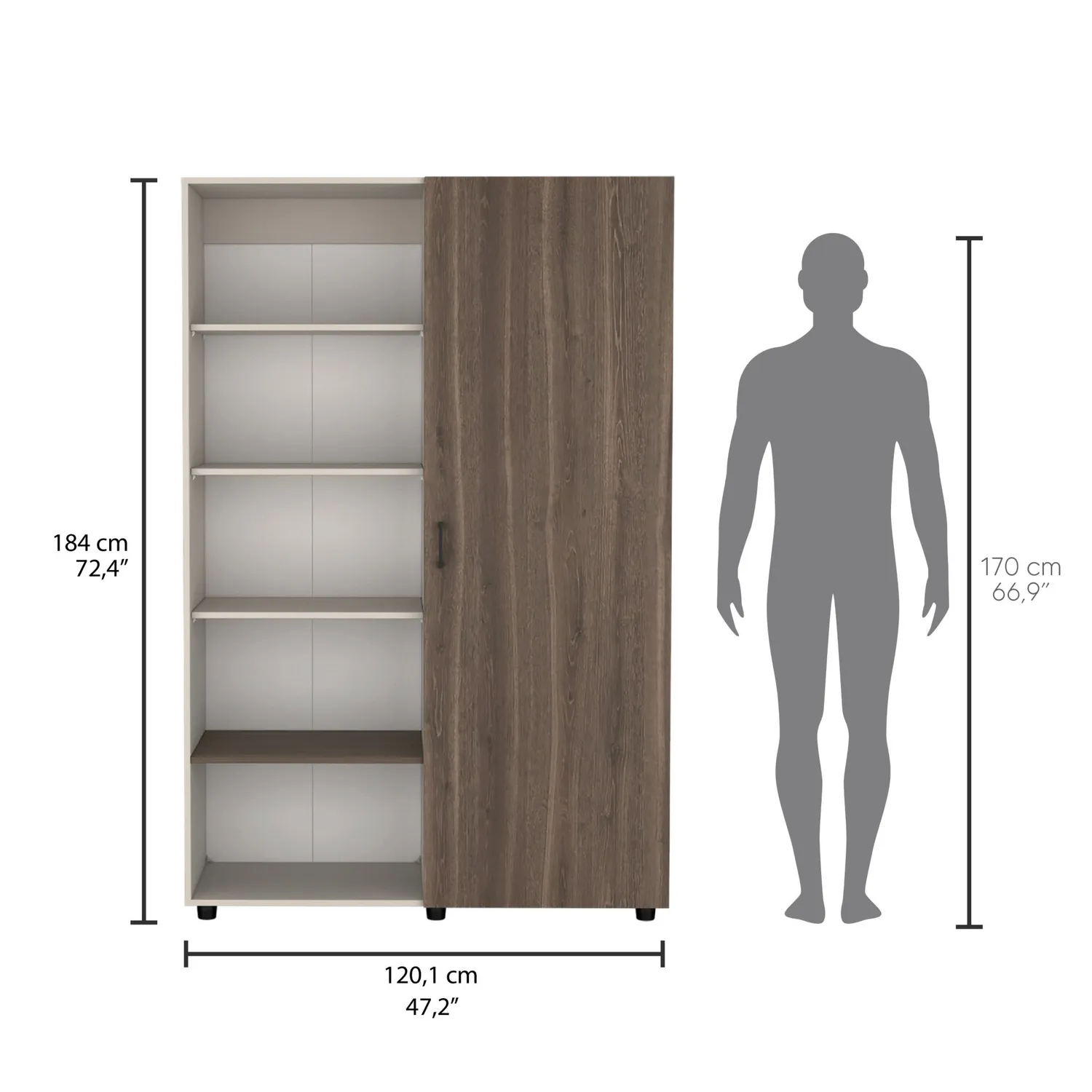 Closet Eco 184x120x46 Rta Capri Milan - Homecenter.com.co