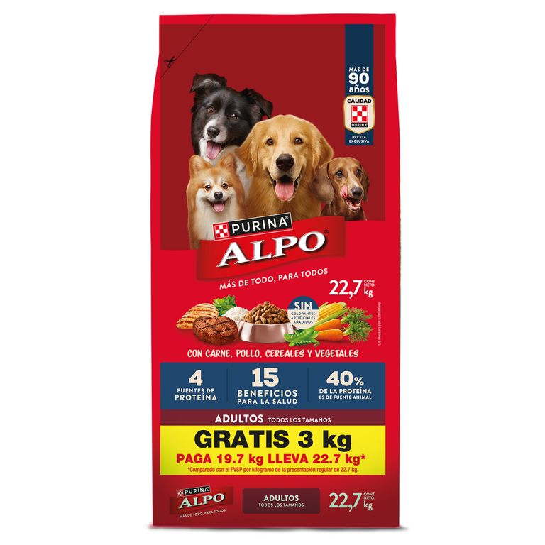 Comida Seca Para Perros Alpo Adulto 22.7kg Alpo ALPO | Falabella Colombia
