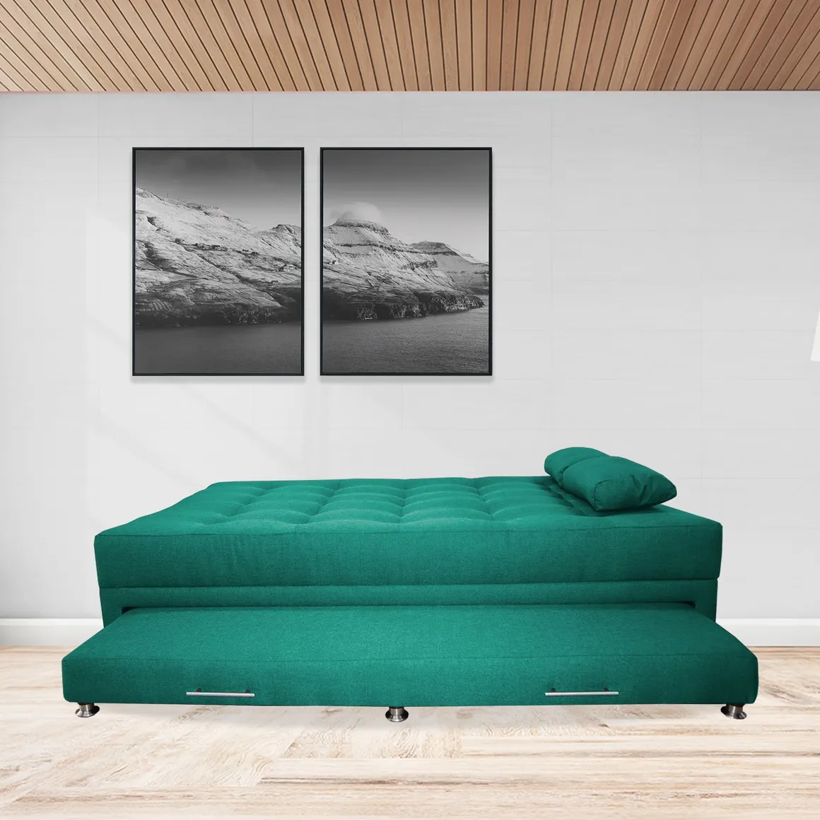 Sofacama Portmann Nido Tarima Verde - Homecenter.com.co