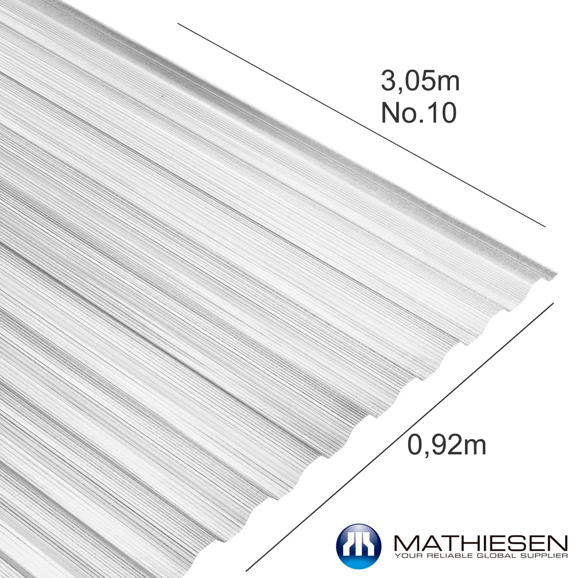 Teja # 10 Termo Perfil 3 Cristal 3.05X0.92X2.5m - Homecenter.com.co