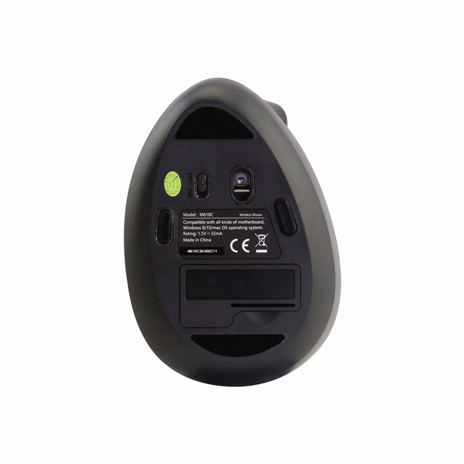 Mouse Vertical Ergonómico Inalámbrico Delux M618c 6 Botones Negro ...