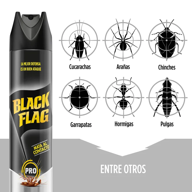Insecticida Aerosol Cucarachas Black Flag Pro X 400 Ml BLACK FLAG ...