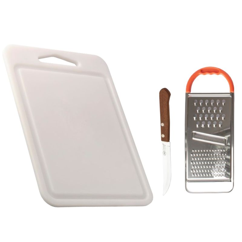 Tabla Mediana + Cuchillo Multiuso + Rallador ILKO | falabella.com