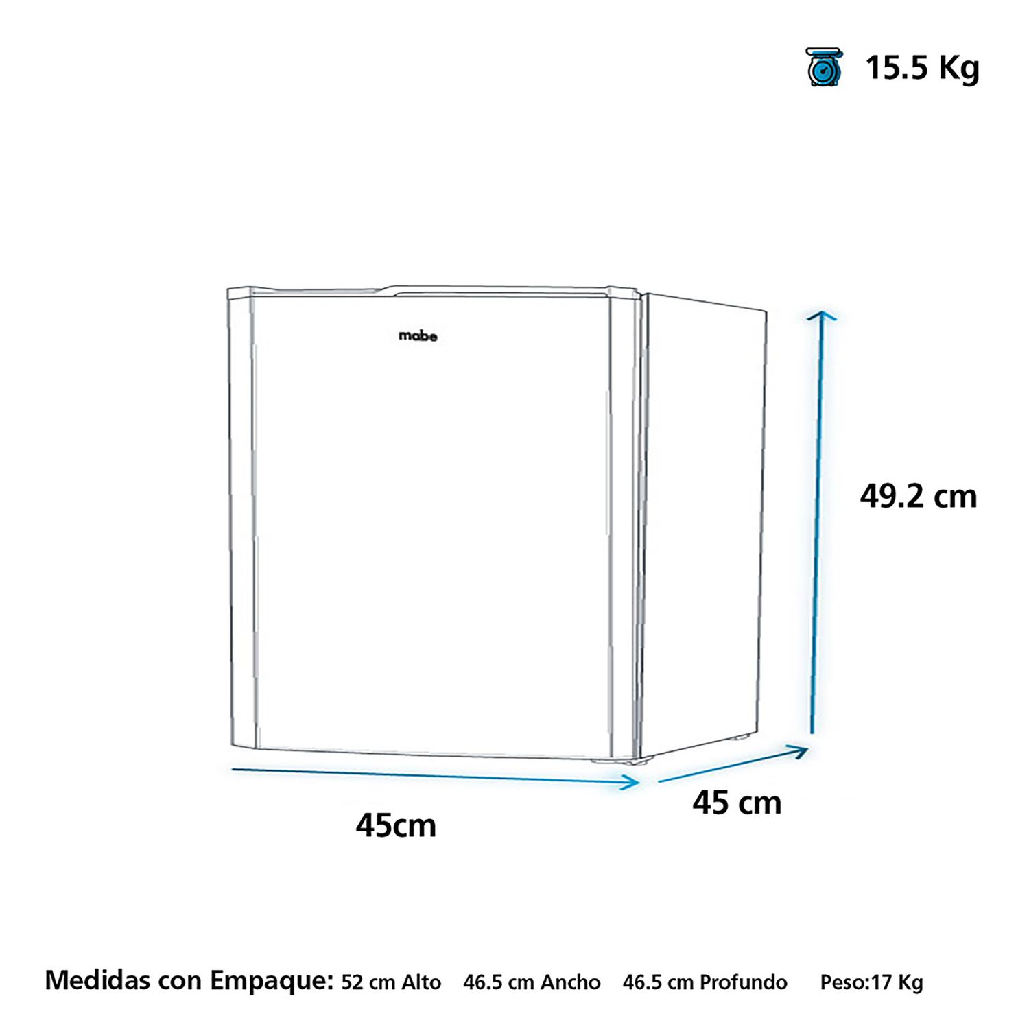 Minibar 46 Litros Brutos Inoxidable Rmf02brx0 - Homecenter.com.co