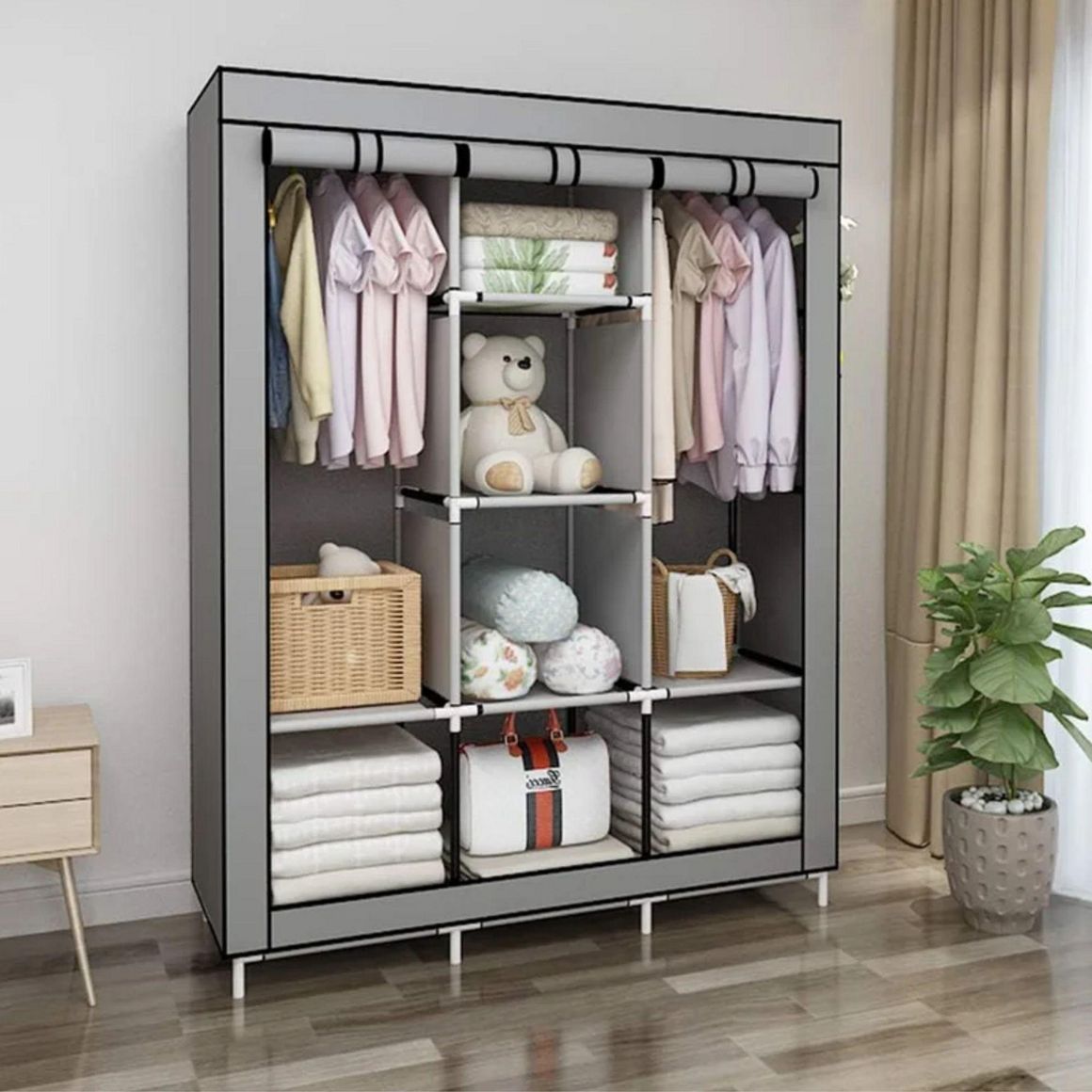 Armario Closet Portatil Desarmable 3 Espacios - Homecenter.com.co