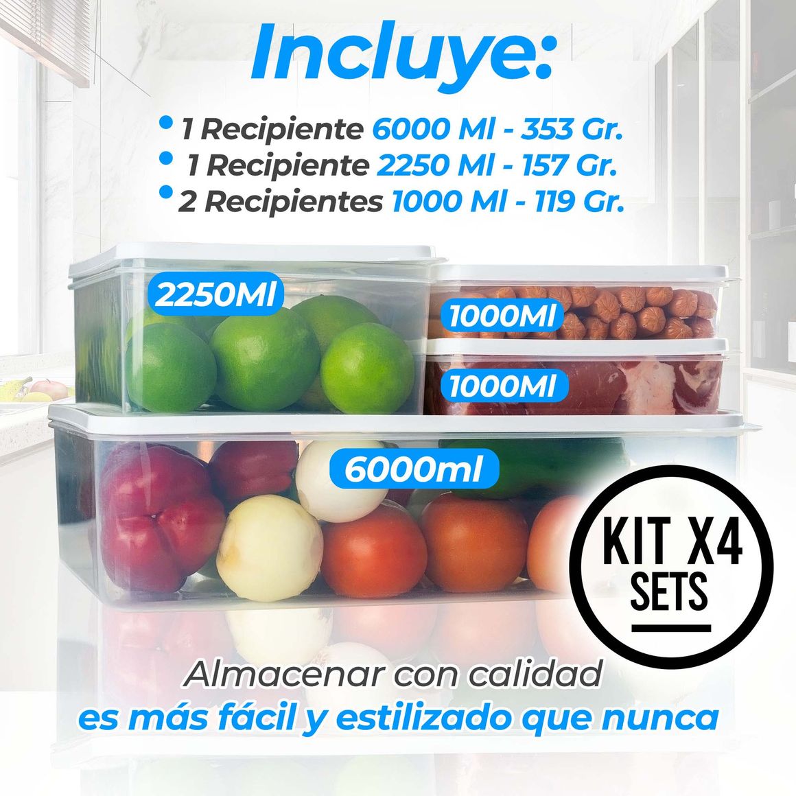Set x16 Recipientes de Polipropileno para Organizar con Estilo Blanco ...