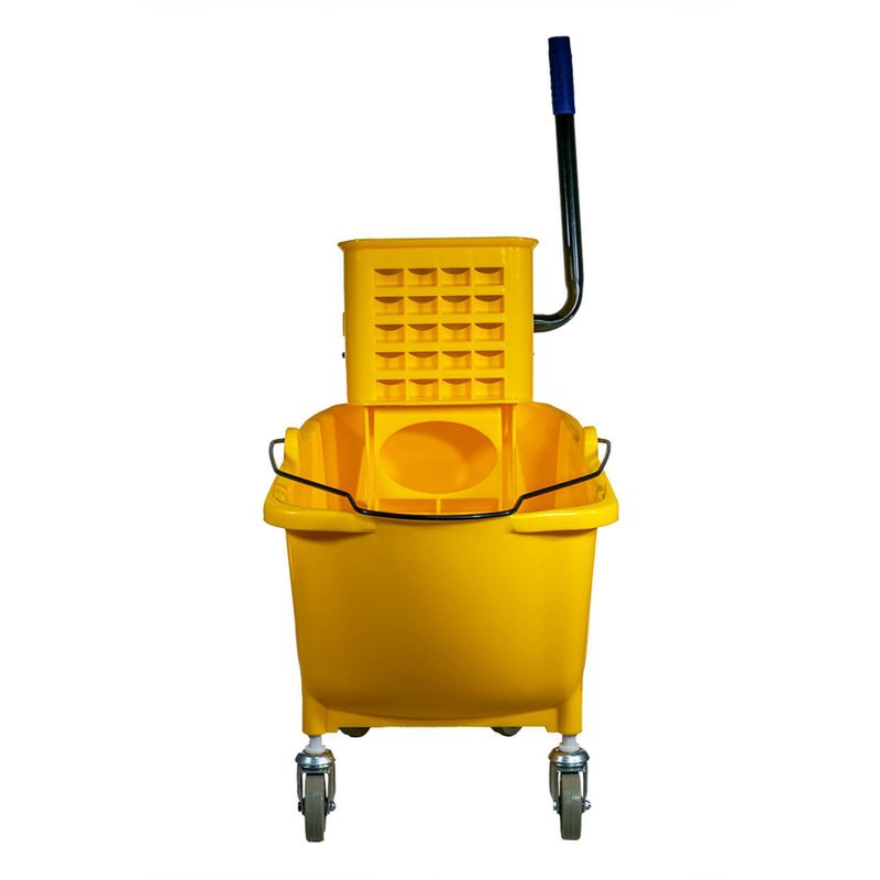 Balde Con Escurridor y Ruedas 32l Amarillo ESTRA | falabella.com
