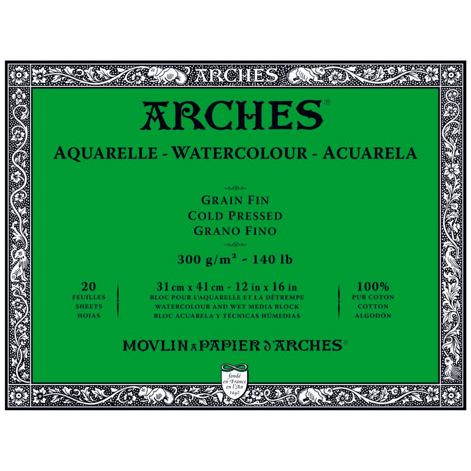 Bitacora Arches 300g 31x41cm Frio 20 Hojas 100% A1795062 - Homecenter ...