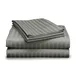 Juego Cama Doble Microfibra Rayas 100% Pol Gris - Homecenter.com.co