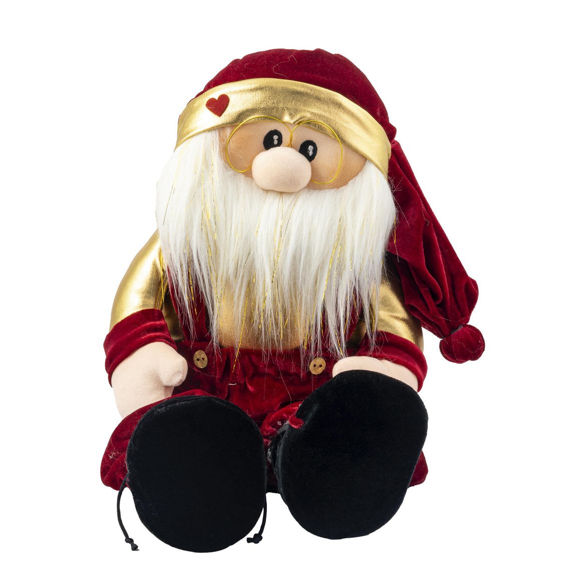 Papá Noel Rojo Dorado de Navidad - Homecenter.com.co