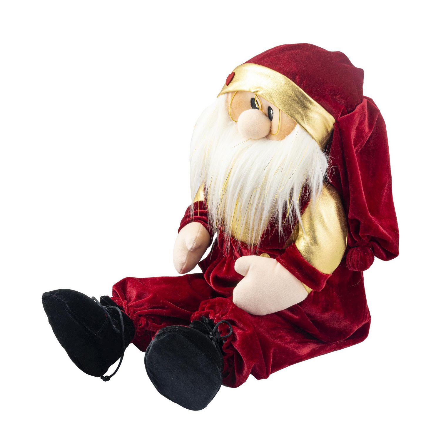 Papá Noel Rojo Dorado de Navidad - Homecenter.com.co