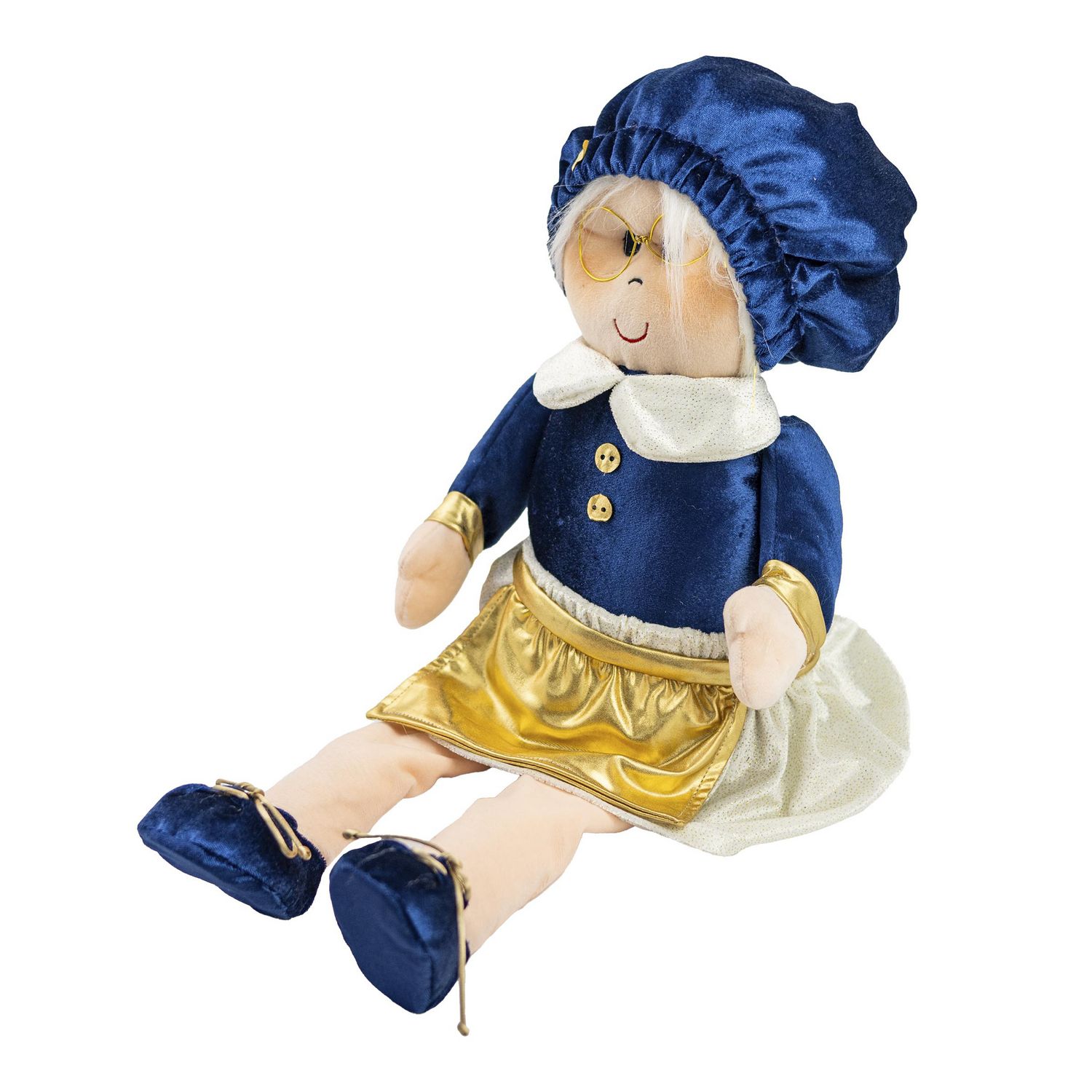 Mamá Noel Azul Dorado de Navidad - Homecenter.com.co