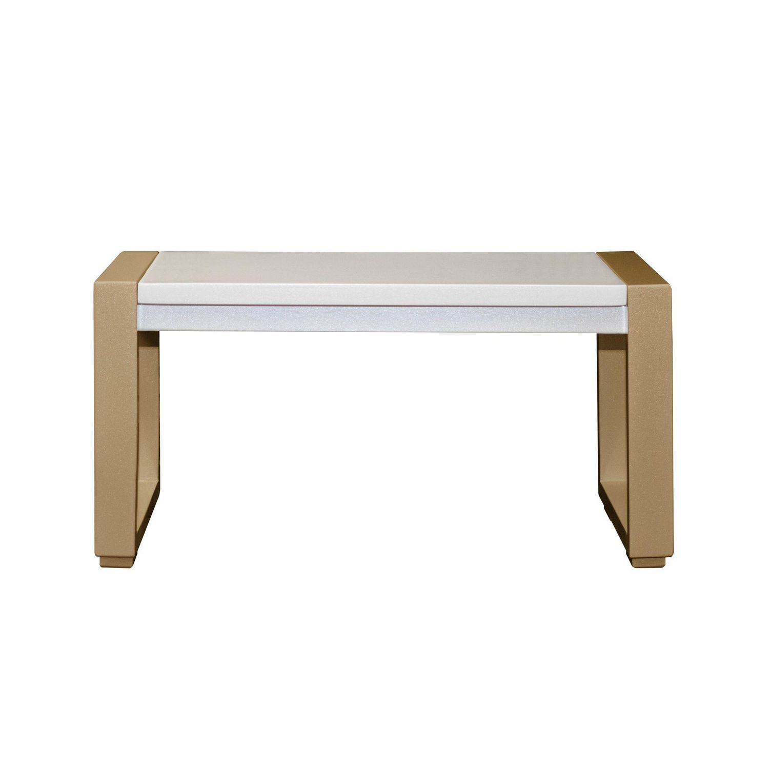 Mesa de Centro Oxford 80X40 Champaña Blanco Perla - Homecenter.com.co