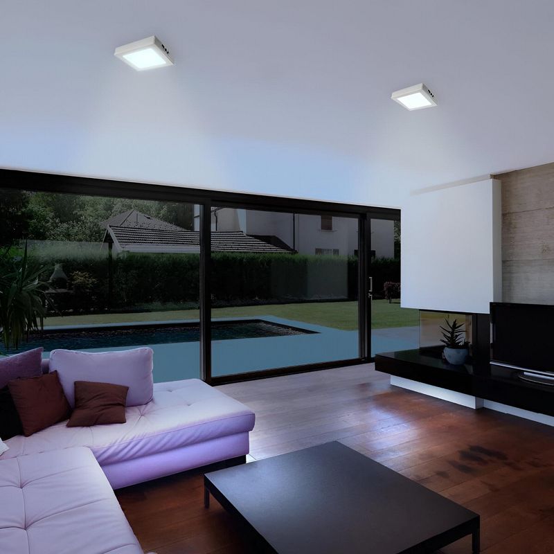 Panel Sobreponer Cuadrado Led Integrado Algedi Ll 3000k 12w TECNOLITE ...