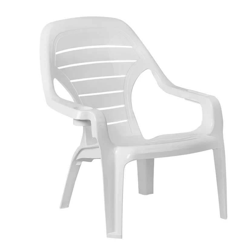 Silla Plástica Playera con Brazos Blanca Nova Vanyplas - Homecenter.com.co