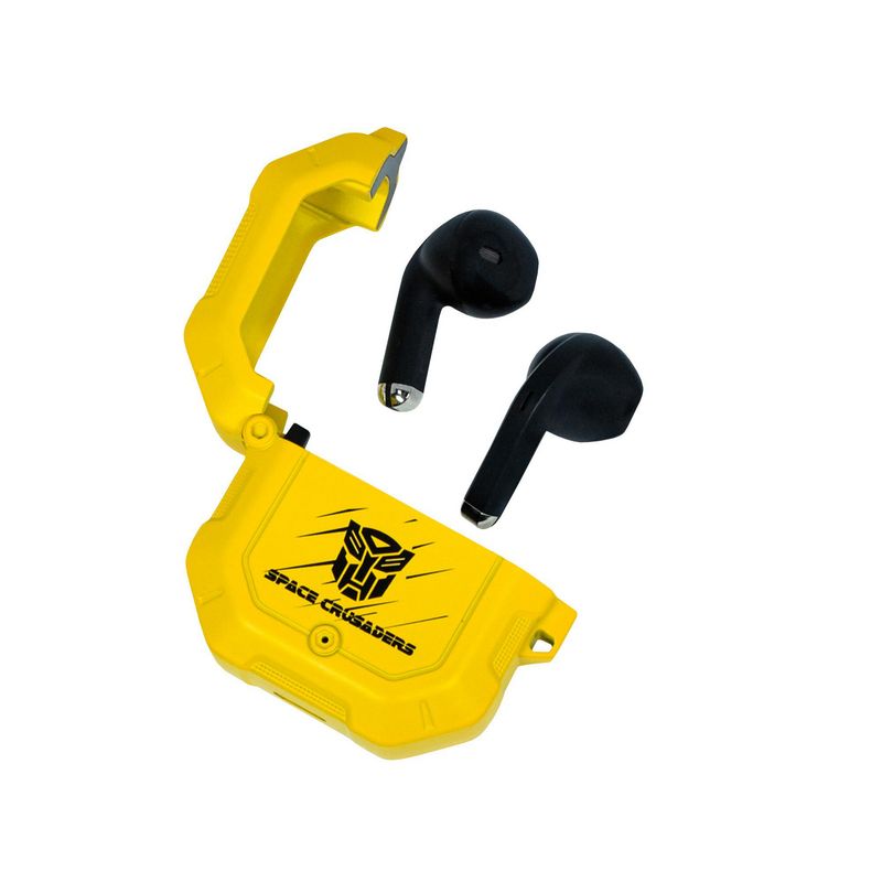 Audífonos Tws Case Metálico Amarillo Licencia Tra TRANSFORMERS ...