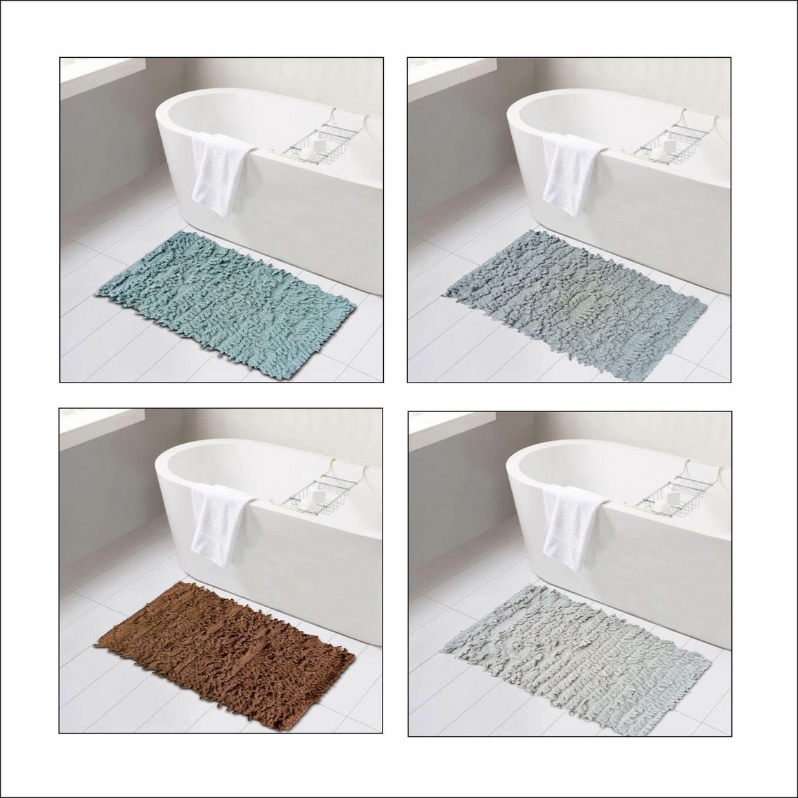 Tapete De Baño Shaggy Loop 40X60 Cm Color Surtido - Homecenter.com.co