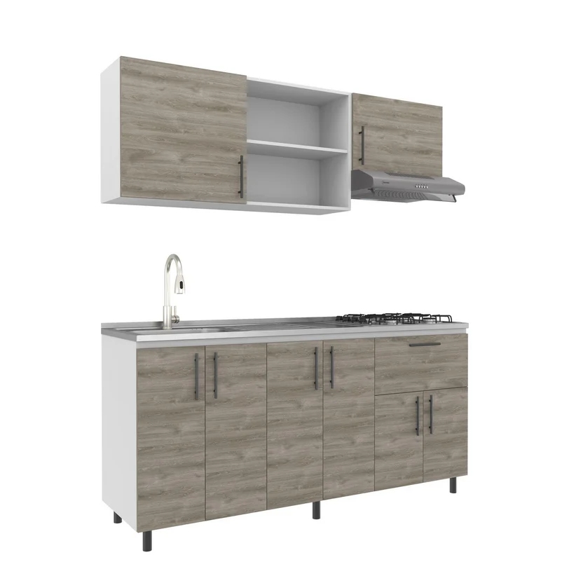Cocina Integral 1.80 Metros Turquia Austral Incluye Mesón Poceta ...