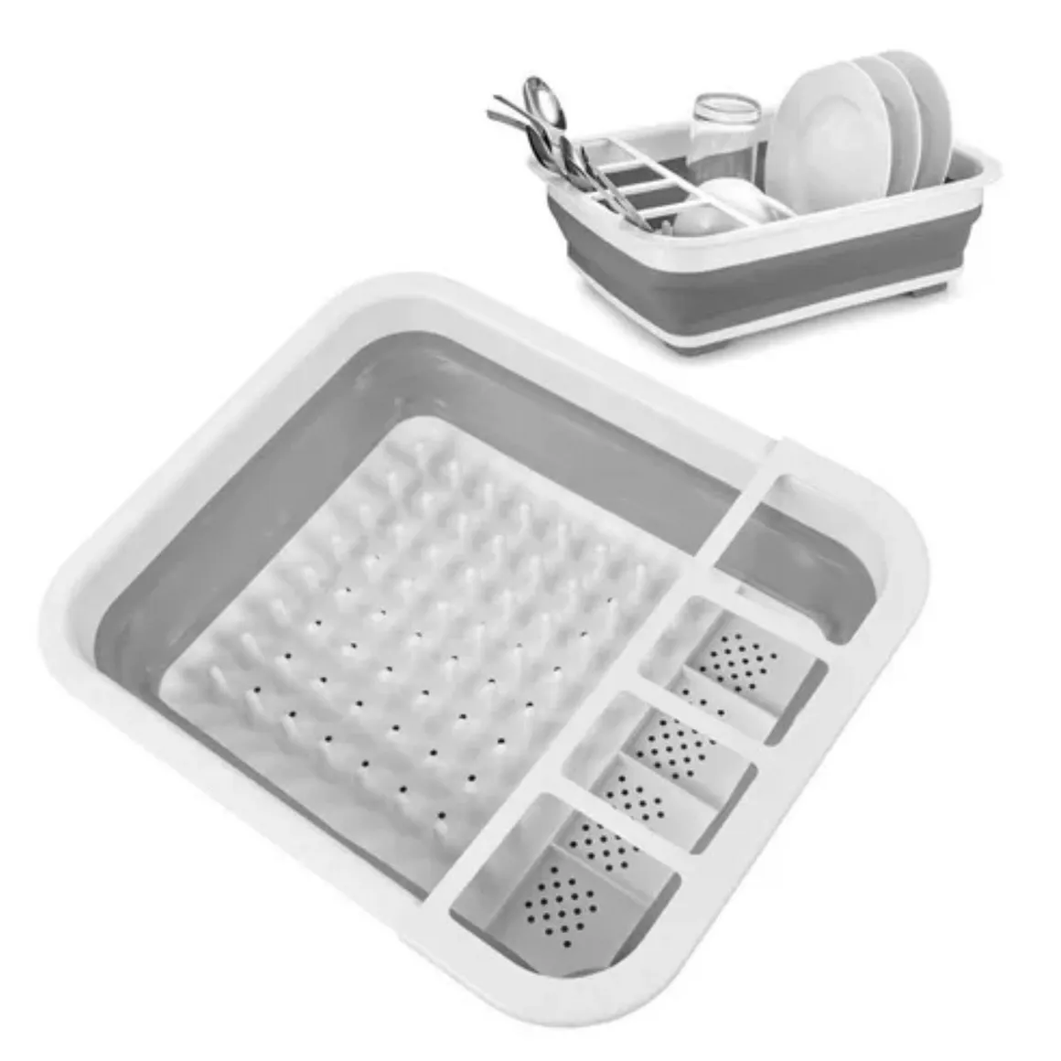 Escurridor de Platos Plegable Secaplatos Plastico Blanco - Homecenter ...
