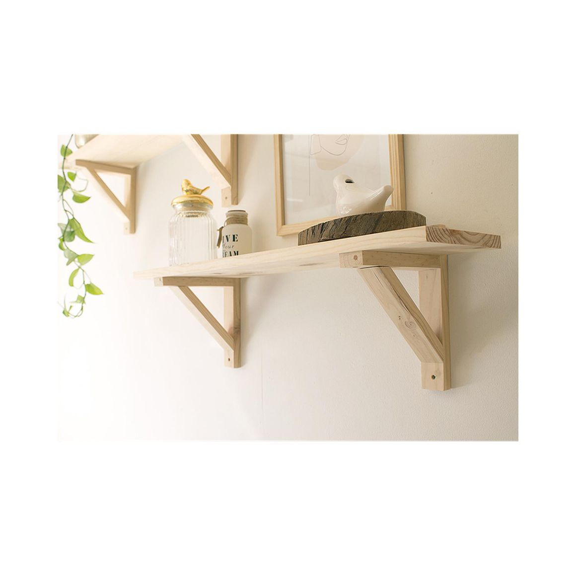 Repisa Celta 60x26cm Café con 1 Entrepaño Flotante - Homecenter.com.co