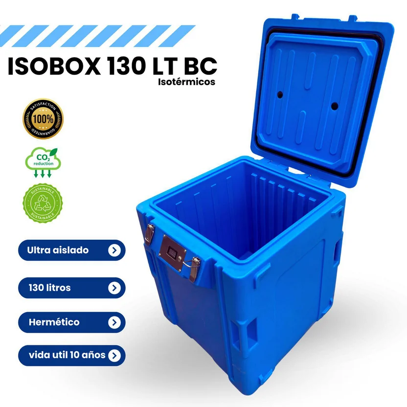 Nevera Portátil Isobox 130L Base Caucho Aislada Y Resistente ...