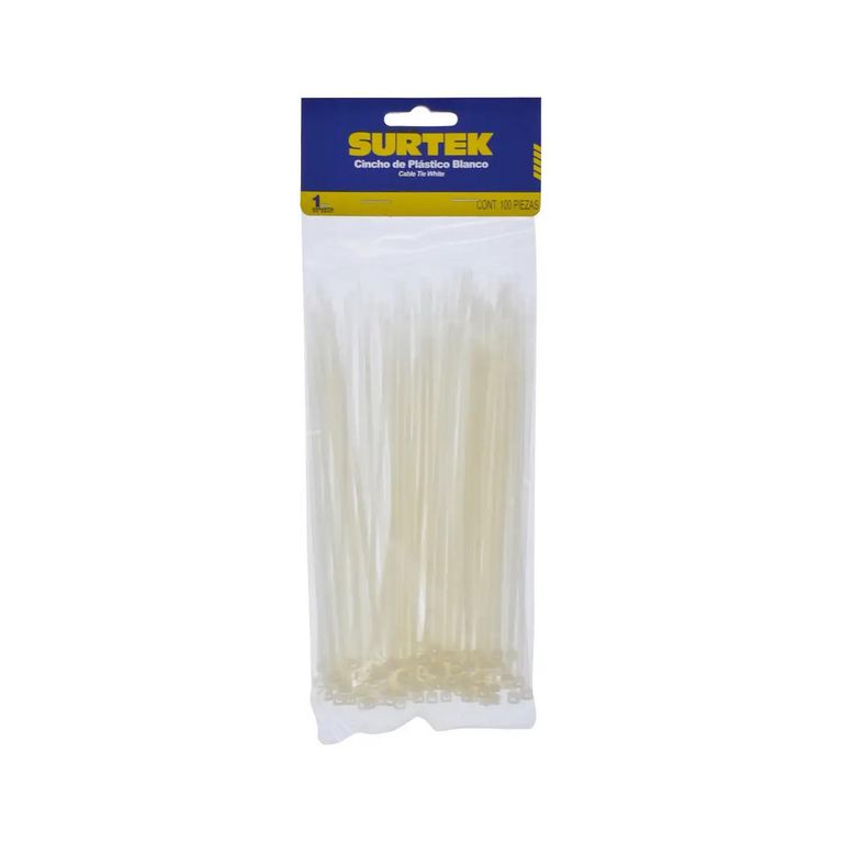 Set x 100 Amarres Plásticos Beige 165 mm x 2.5 mm Surtek SURTEK ...