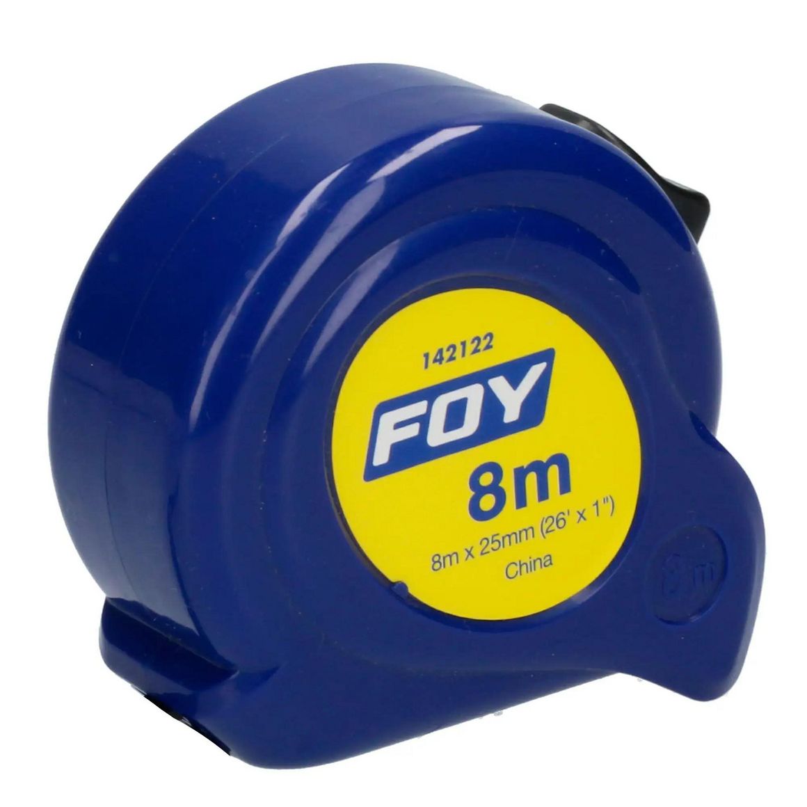 Flexómetro Cuerpo Plástico ABS 8 m x 1 Pulgada Color Azul Foy ...
