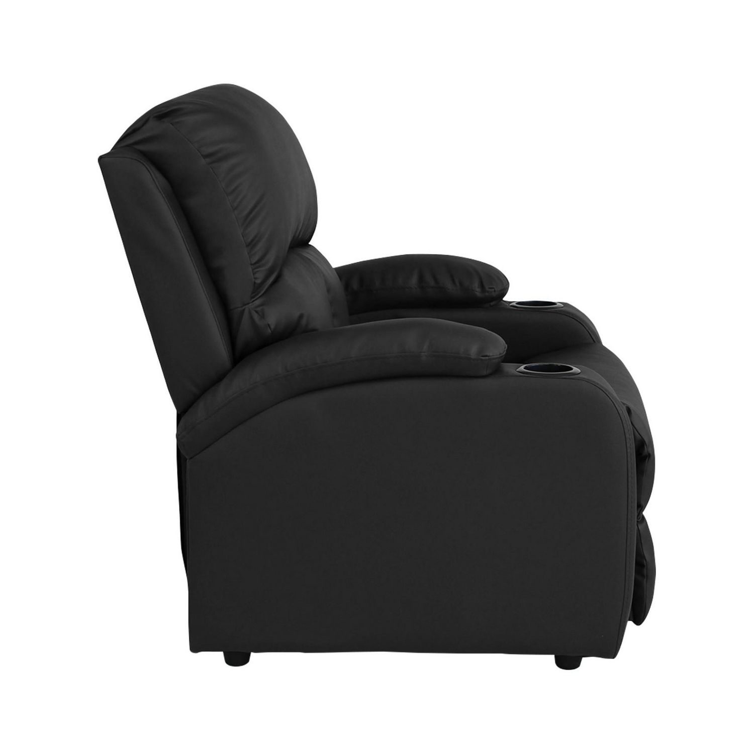 Silla Reclinable 1 Puesto Push Amber Cuero Negro - Homecenter.com.co