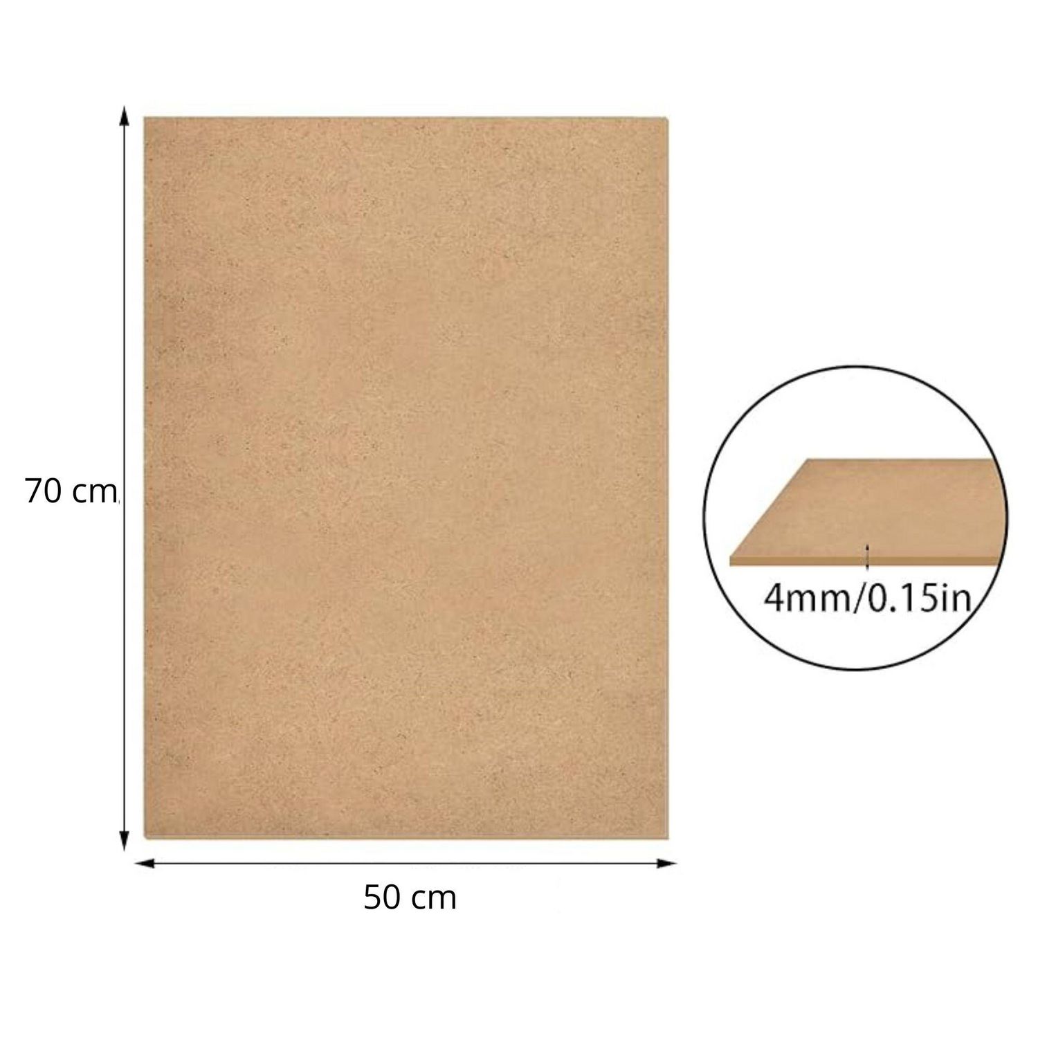 Pack X5 Laminas Tabla Madera Mdf 50x70 Amoblar - Homecenter.com.co