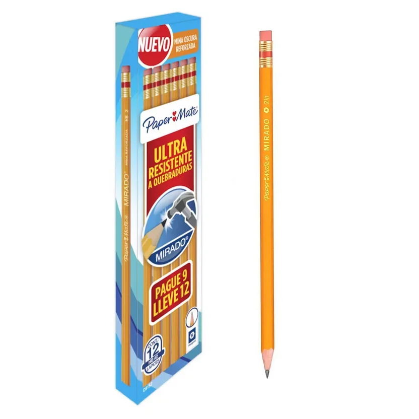 Lapiz No 2 Hb Hexagonal Mirado Papermate X12 Unds - Homecenter.com.co