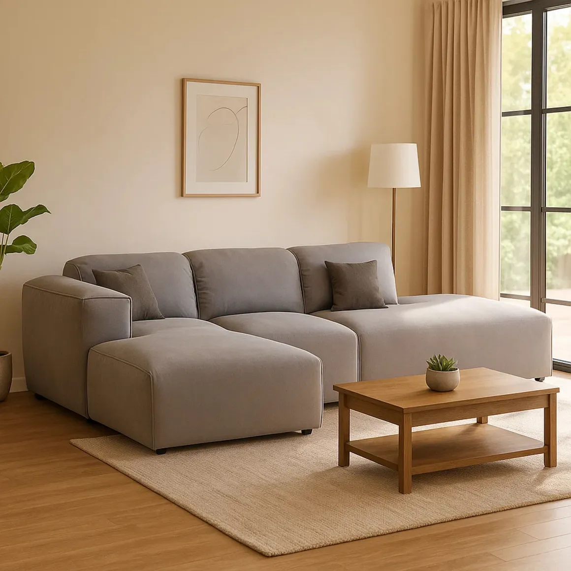 Sofá en L Izquierdo Prince Tela Antifluidos 290x75x70 Gris - Homecenter ...