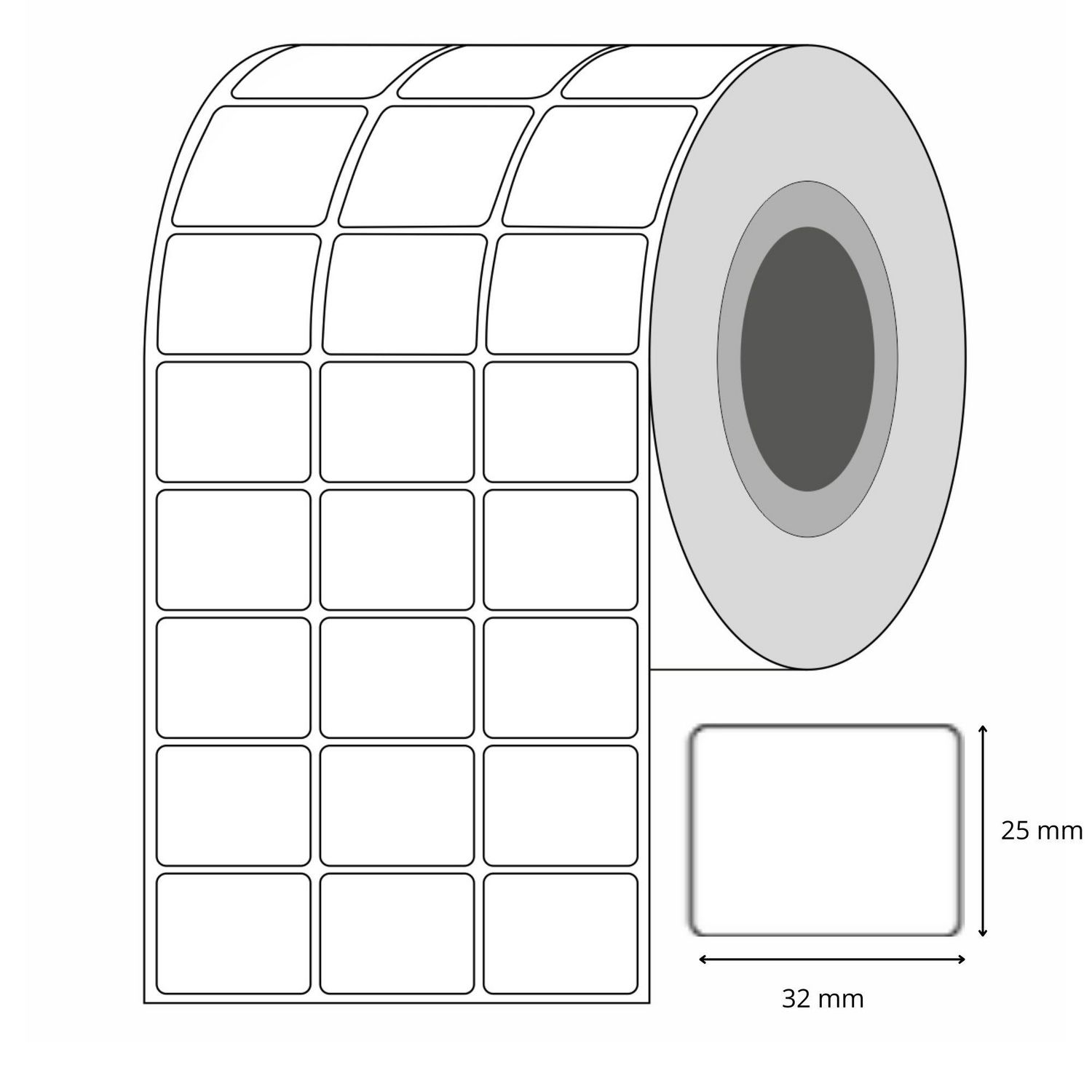 Rótulo Adhesivo Termico 32 x 25 x 5000 Dimatic - Homecenter.com.co