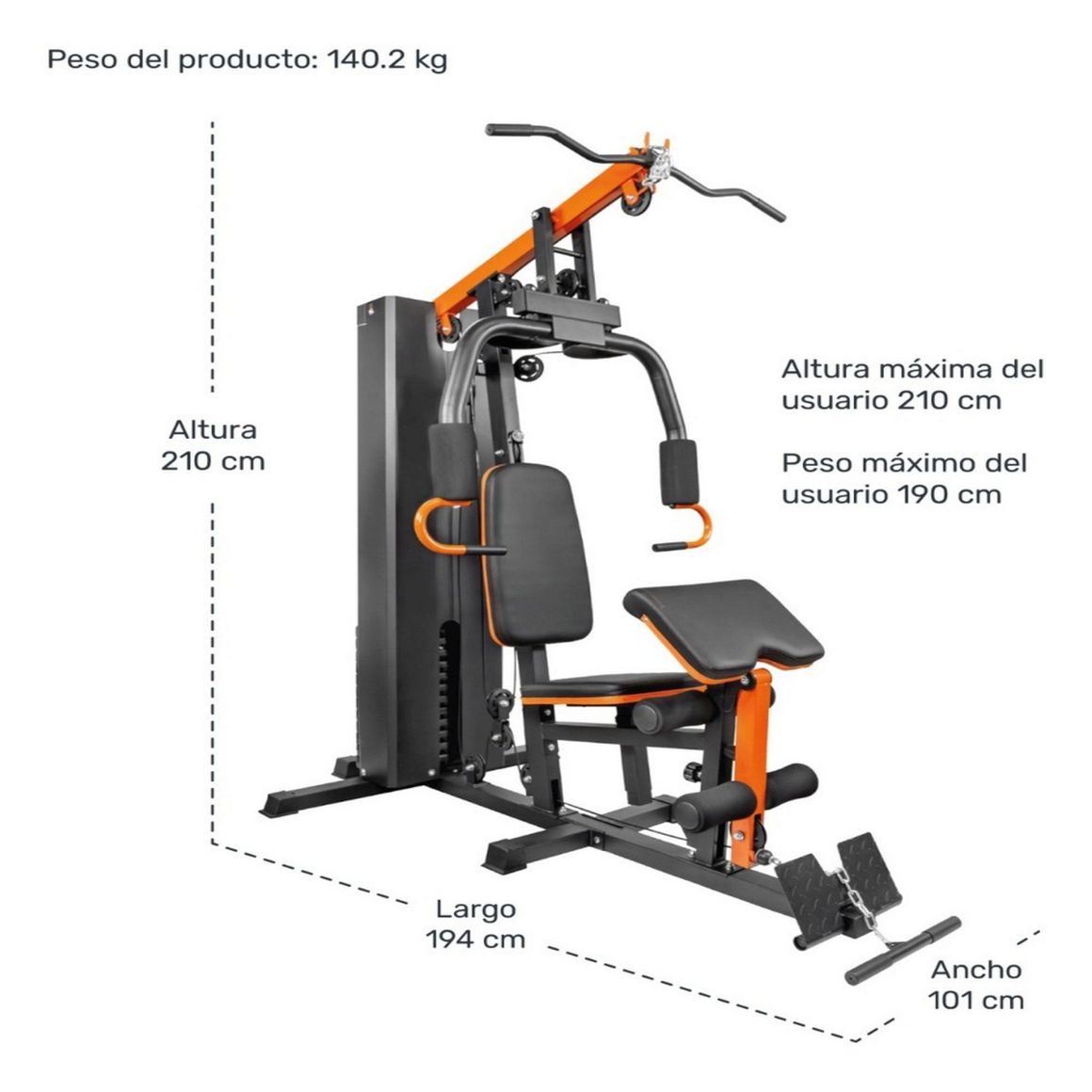 Gimnasio Multifuncional Uso Rudo Multiestación - Homecenter.com.co
