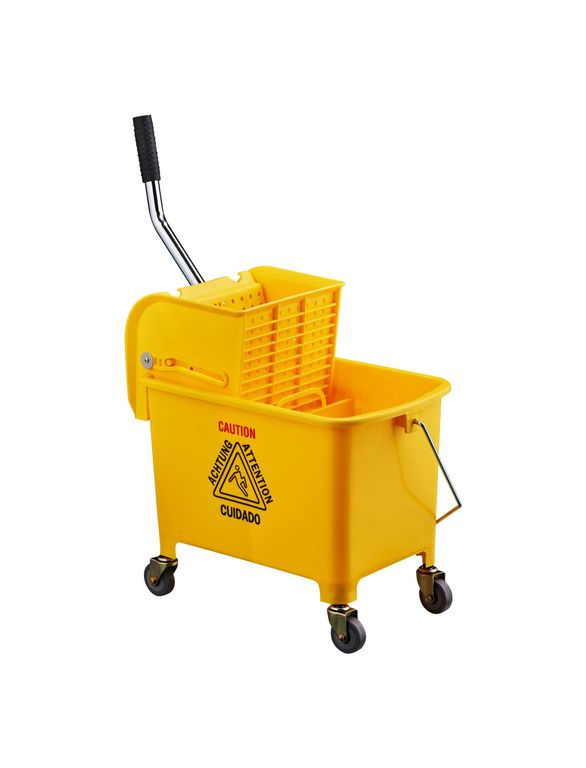 Balde con Exprimidor y Palanca 19 Litros Amarillo Kleine KLEINE WOLKE ...