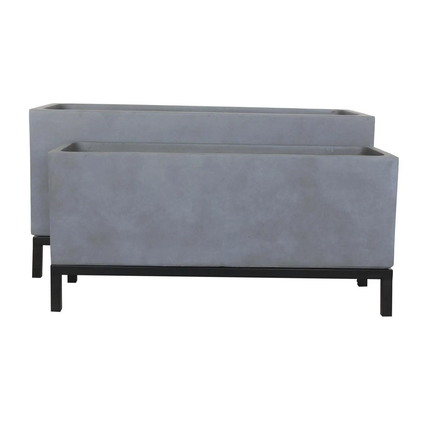Matera Arcilla Rectangular 80x30x40cm Gris JUST HOME COLLECTION | falabella.com