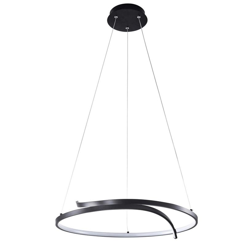 Lampara Colgante Bombillo Led Circular Negro JUST HOME COLLECTION ...