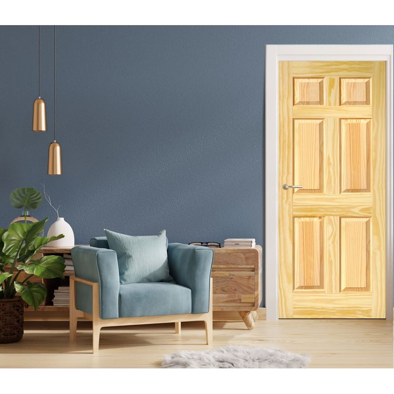 Puerta Pino 6 Paneles 65X200cm Holztek HOLZTEK | falabella.com