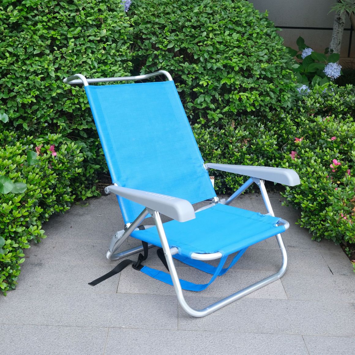 Sillón Playa Plegable Aluminio Deluxe Azul - Homecenter.com.co