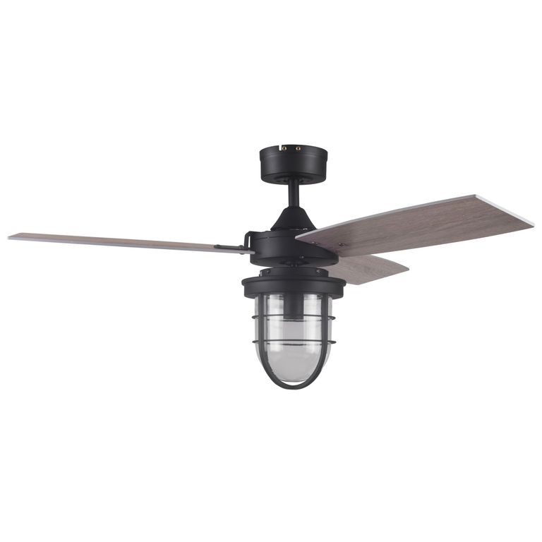 Ventilador Techo True 1 Luz E27 3 Aspas Negro JUST HOME COLLECTION ...