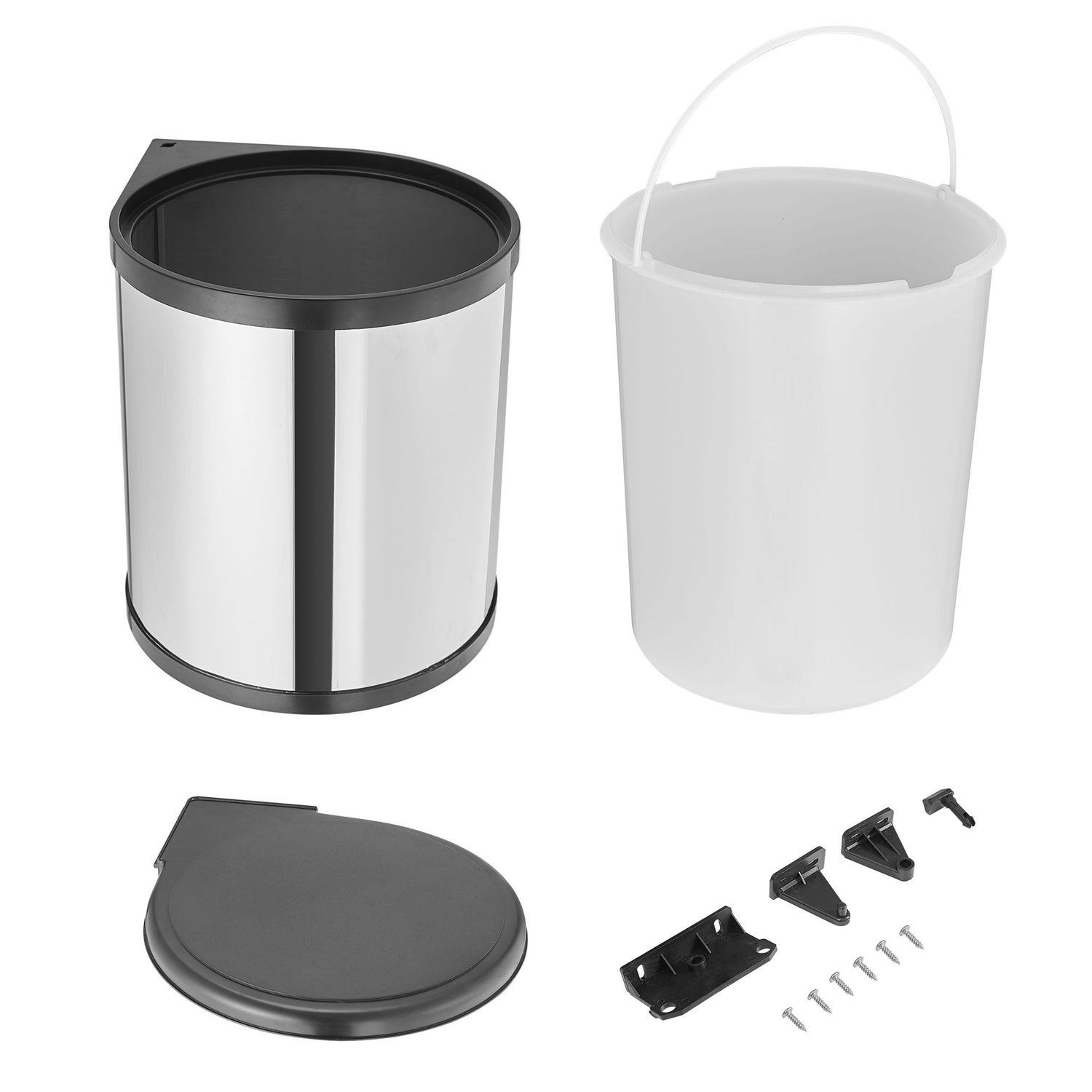 Basurero 14 Litros Colgante Acero Inoxidable Just Home Collection ...